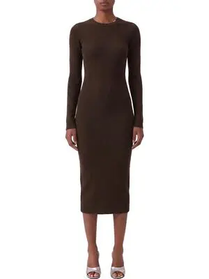 Fear Of God Ribbed Knit Midi Dress - Brown