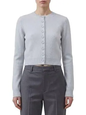 Khaite Cropped Button-front Cardigan - Ice