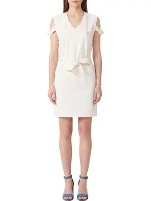 Liu Jo Dress With Eyelet Detail - White