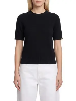 Extreme Cashmere Short Sleeve Sweater - Black