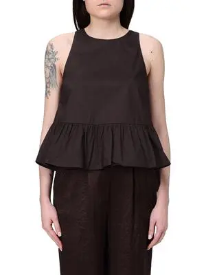 Liu Jo Sleeveless Top With Bow Detail - Brown
