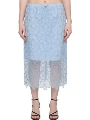 Cecilie Bahnsen Midi Skirt - Blue
