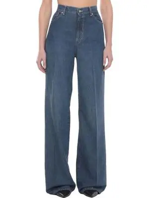DONDUP Amber Wide-leg Jeans - Blue