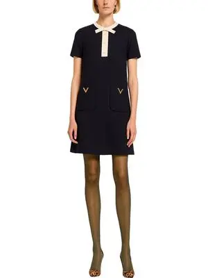 Valentino Garavani Collared Mini Dress - Black