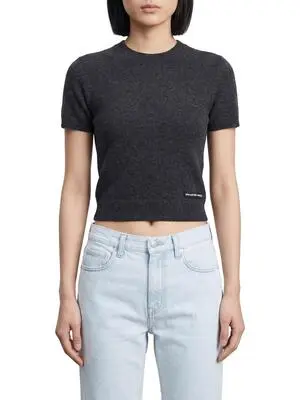 Alexander Wang Short Sleeve Sweater - Black