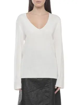 Loulou De Saison Loulou De Saison V-Neck Sweater Ivory