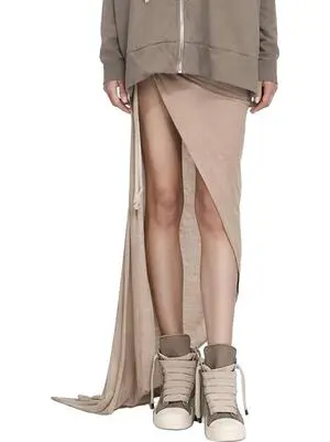 Rick Owens Rick Owens Drkshdw Draped Skirt Beige