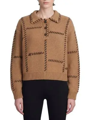 FRAME Knit Polo Shirt - Beige