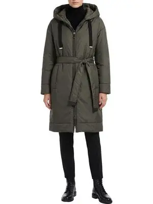 Max Mara Belted Hooded Jacket - Grey