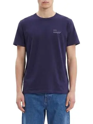 A.p.c. Cotton Logo T-shirt - Blue