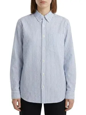 Calvin Klein Striped Button-up Shirt - Blue