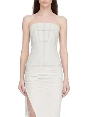 Rick Owens Draped Corset Top - Grey