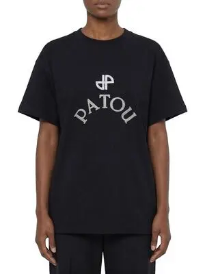 PATOU Embroidered Logo T-shirt - Black