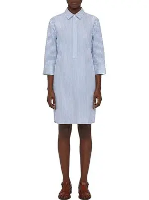 Woolrich Striped Cotton Shirt Dress - White
