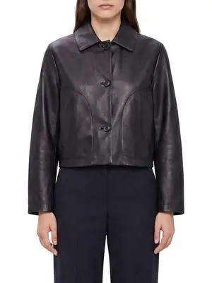 SALVATORE SANTORO Leather Jacket - Navy