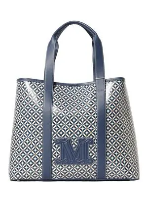 Max Mara Farneto Printed Leather Tote Bag - Blue