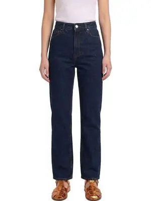TOTEME Dark Wash Straight Leg Jeans - Indigo