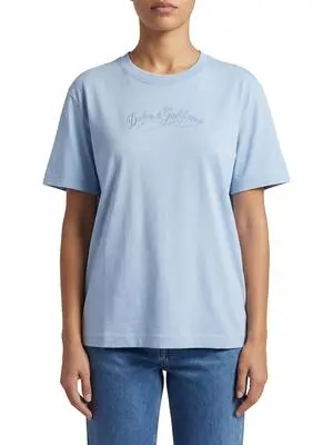Dolce & Gabbana T-shirt With Logo - Blue