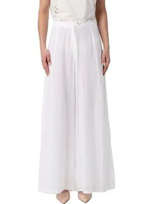 FORTE_FORTE Linen Wide-leg Trousers - White