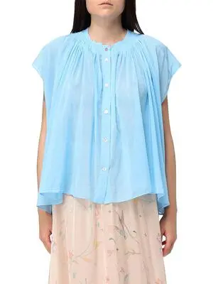 FORTE_FORTE Cotton And Silk Shirt - Turquoise