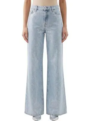 7 FOR ALL MANKIND 7 For All Mankind Flare Denim Jeans With Sequins