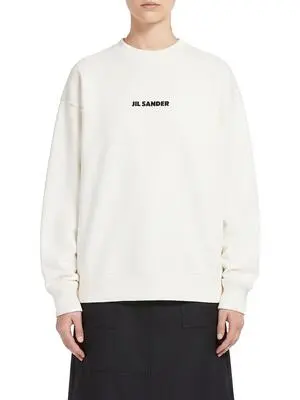 JIL SANDER Logo Sweatshirt - White