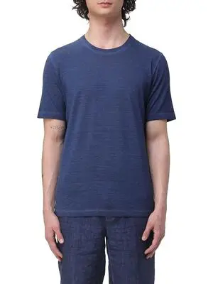 120% Lino T-shirt Men Navy
