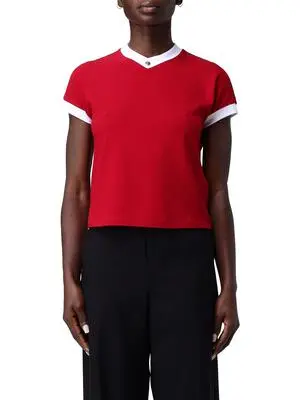 Versace T-shirt With White Accents - Red