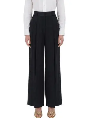 BLAZÉ MILANO Tailored Wide Leg Pants - Navy