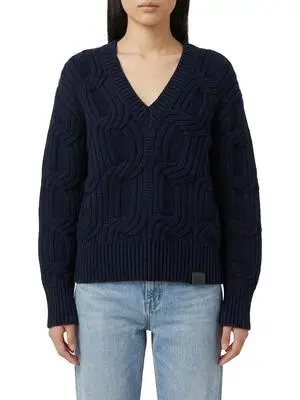Stella McCartney Textured V-neck Sweater - Navy