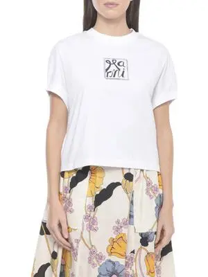 Marni Cotton T-shirt With Logo Detail - White