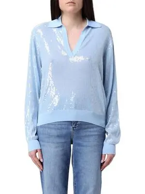 Liu Jo Sequined Polo Shirt - Blue