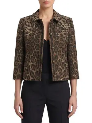 Dolce & Gabbana Leopard Print Blazer - Brown