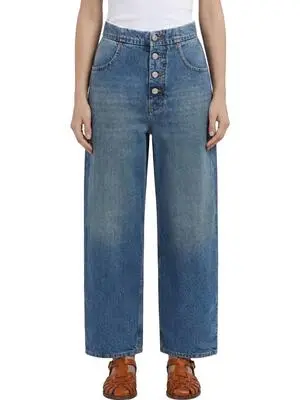 MAISON MARGIELA High-rise Wide-leg Jeans - Blue