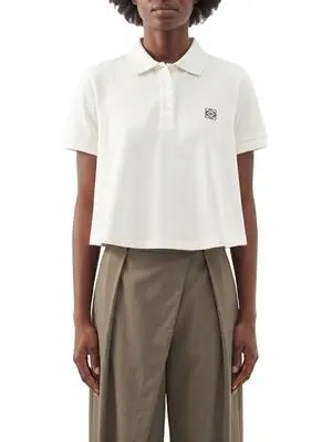 Loewe Cropped Polo Shirt - White 1