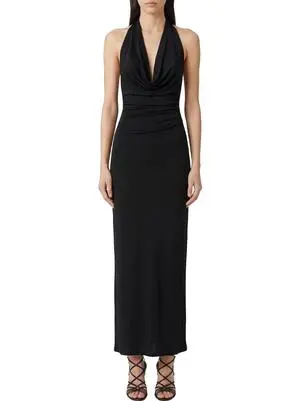 Dsquared2 Halterneck Maxi Dress - Black
