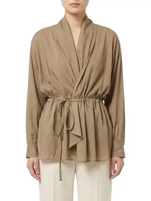 Isabel Marant Étoile Draped Tie-detailed Blouse - Green