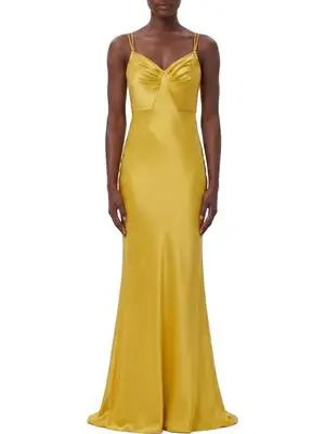 Elisabetta Franchi Satin Gown - Yellow