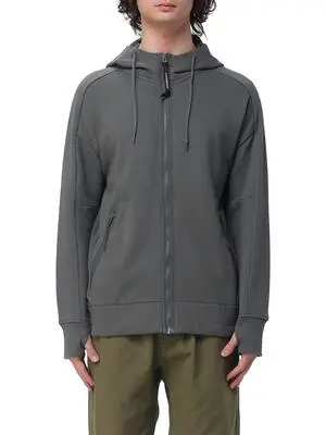 C.P. COMPANY Hooded Sweatshirt With Lens Mask - Grey