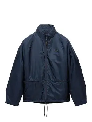 Prada Hooded Re-Nylon Jacket Blue