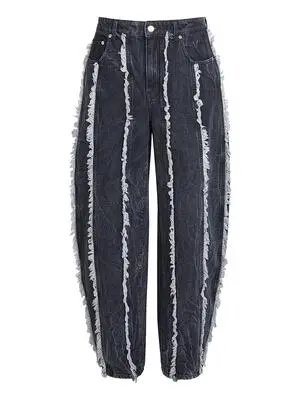 Séfr Cutline Barrel-leg Jeans - Navy