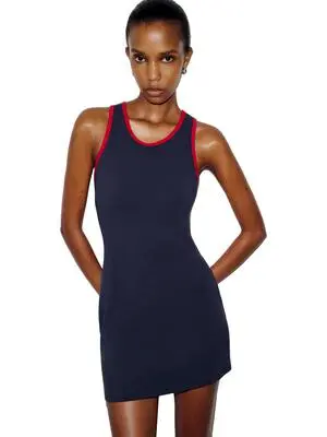 REFORMATION Hayes Knit Mini Dress - Blue
