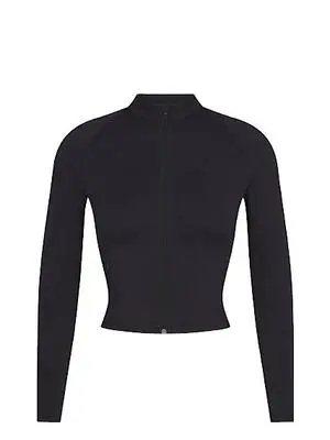 NIKESKIMS Matte Mock-neck Full Zip Jacket - Obsidian