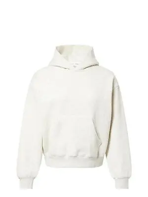Fear Of God Logo-print Cotton-blend Hoody - Oatmeal Hthr/lt Hthr