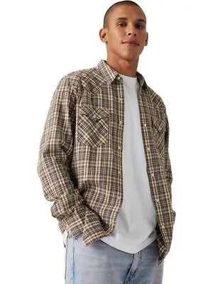 LEVI'S Classic Western Standard Fit Shirt - Bronx Plaid Rain Drum
