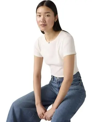 LEVI'S Dry Goods Pointelle Tee - Gardenia