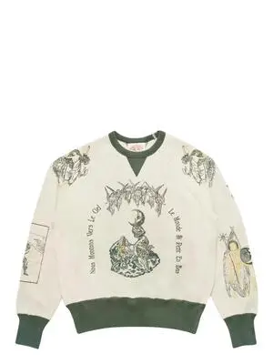 SAMUEL ZELIG La Luna Crewneck Sweater - Neutrals