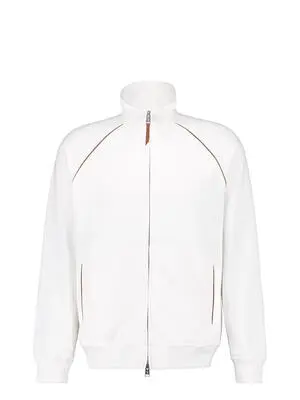 Brunello Cucinelli Cotton Zip-up Sweatshirt - White