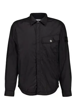 STONE ISLAND Long-Sleeve Button-Down Collar Jacket