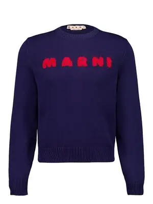 Marni Cotton Crew Neck Sweater - Blue